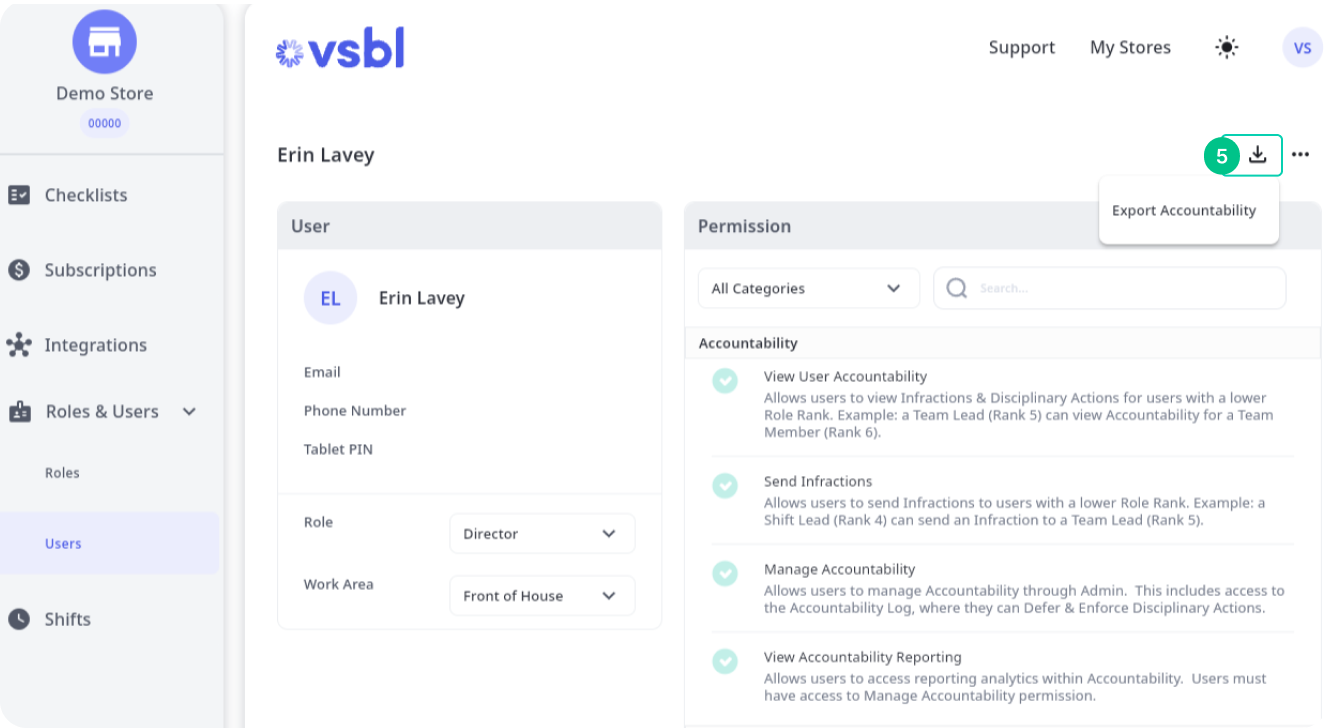 Export a User's Accountability to a PDF – VSBL