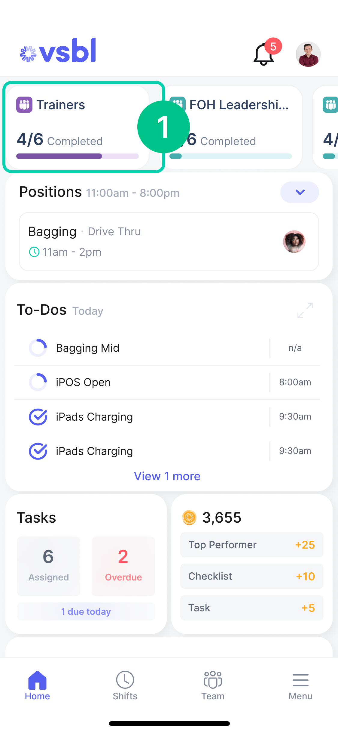 View Your Teams (Home & Team) – VSBL