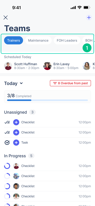 Navigating Teams Screen – VSBL