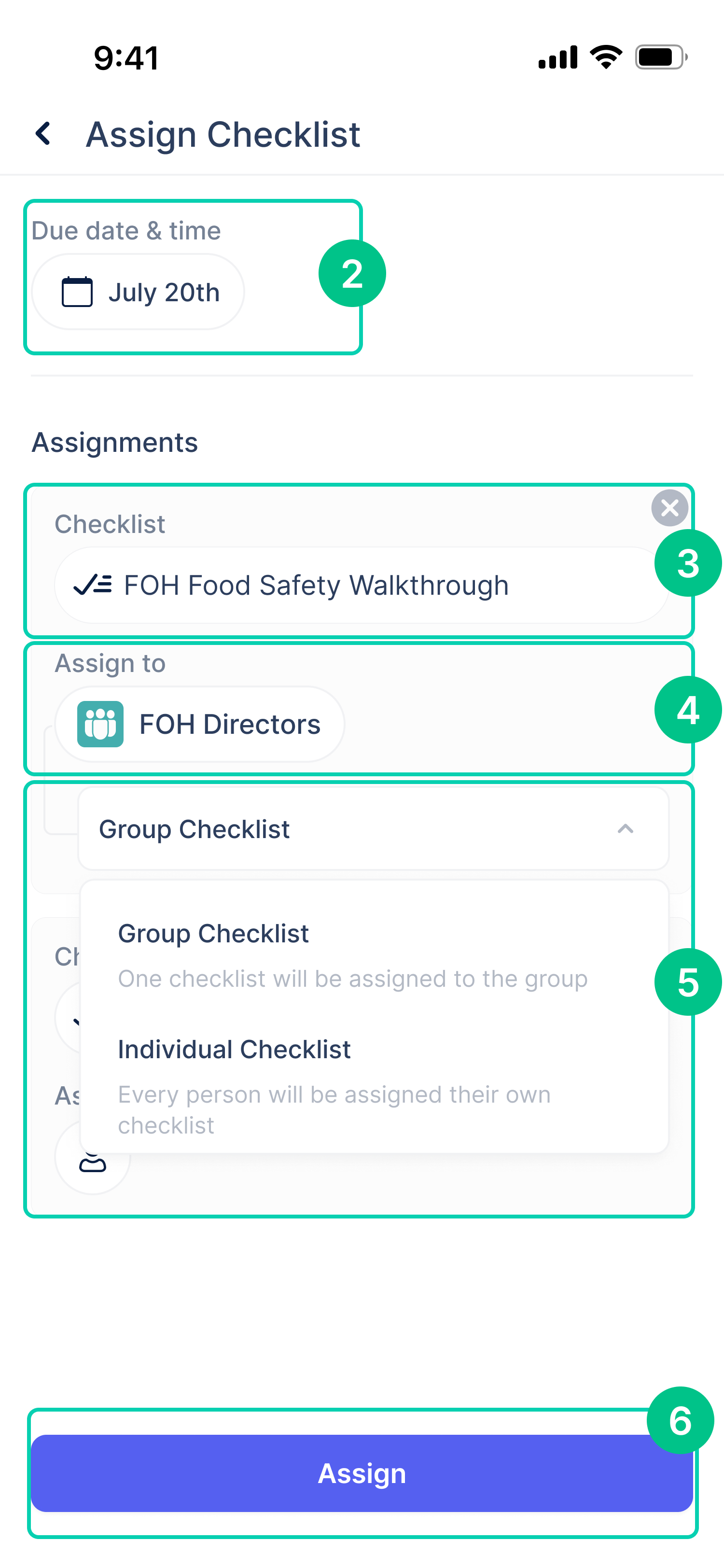Assign a Checklist to a Team – VSBL