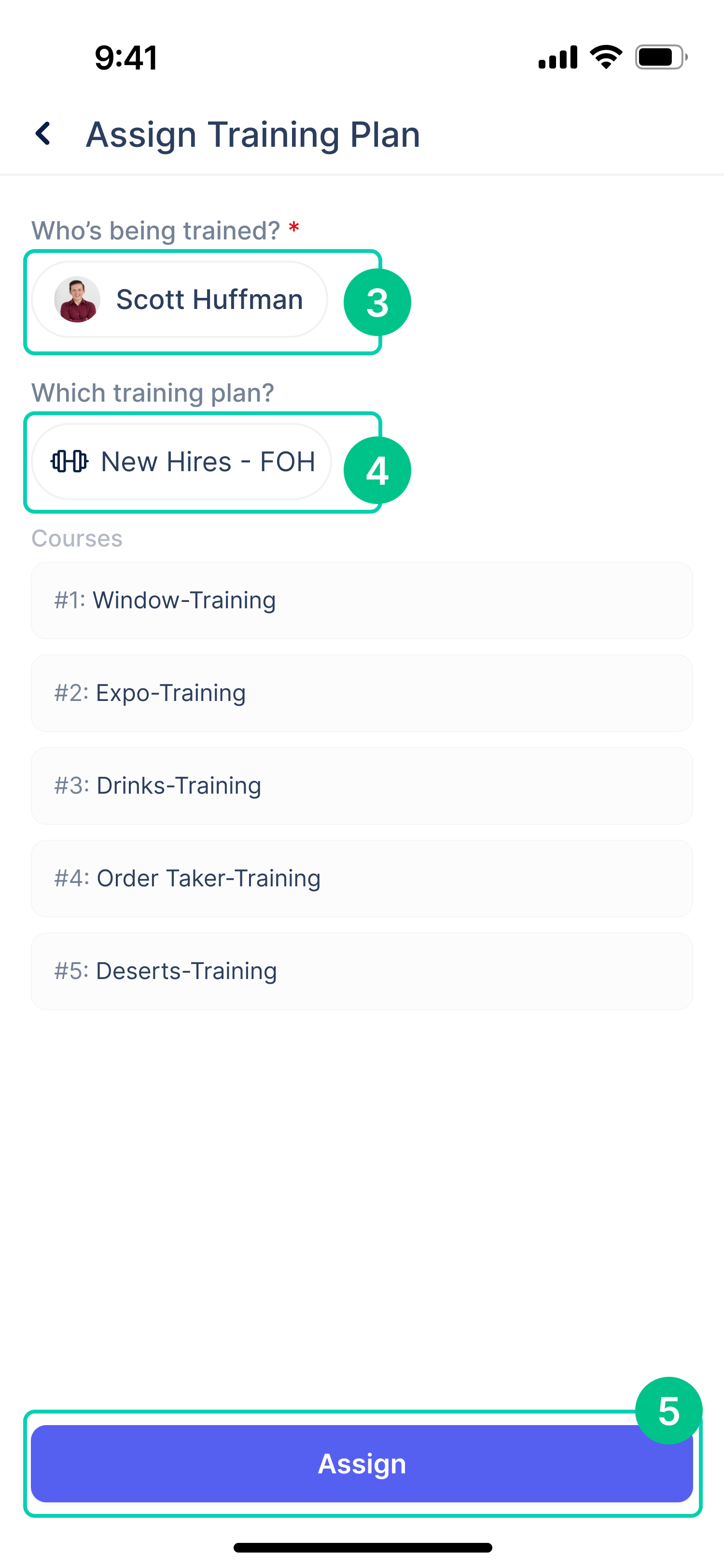 Assign a Training Plan – VSBL