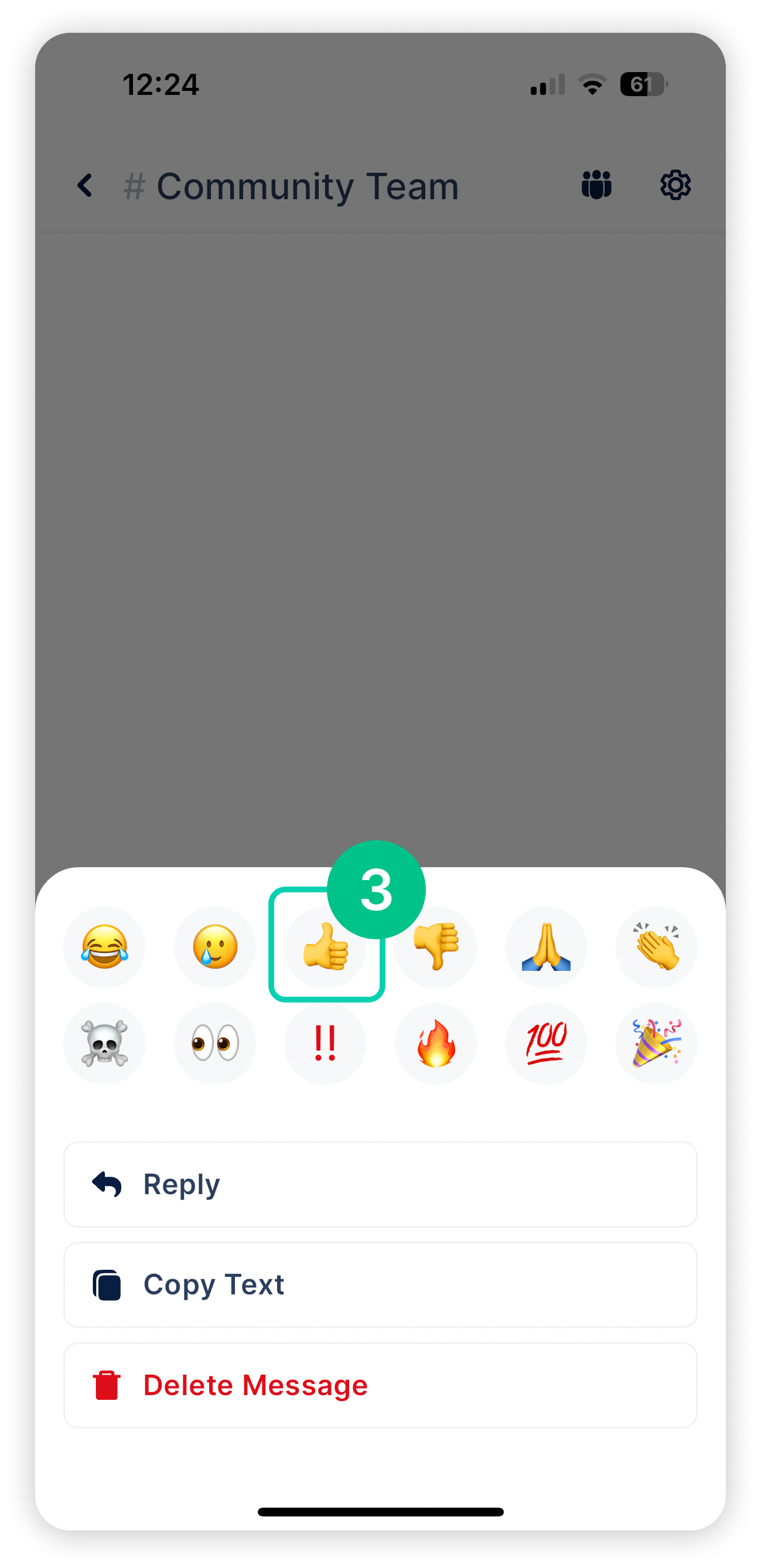 React to a Chat Message or DM – VSBL