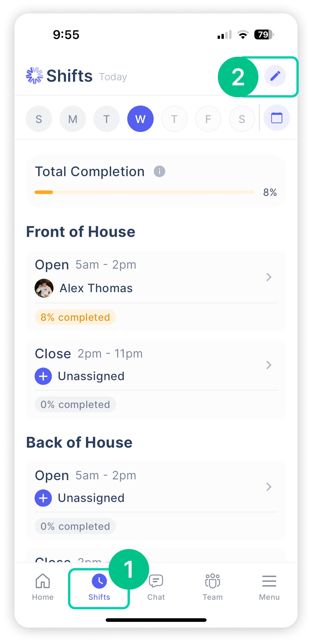 Edit Shifts Timeframes – VSBL