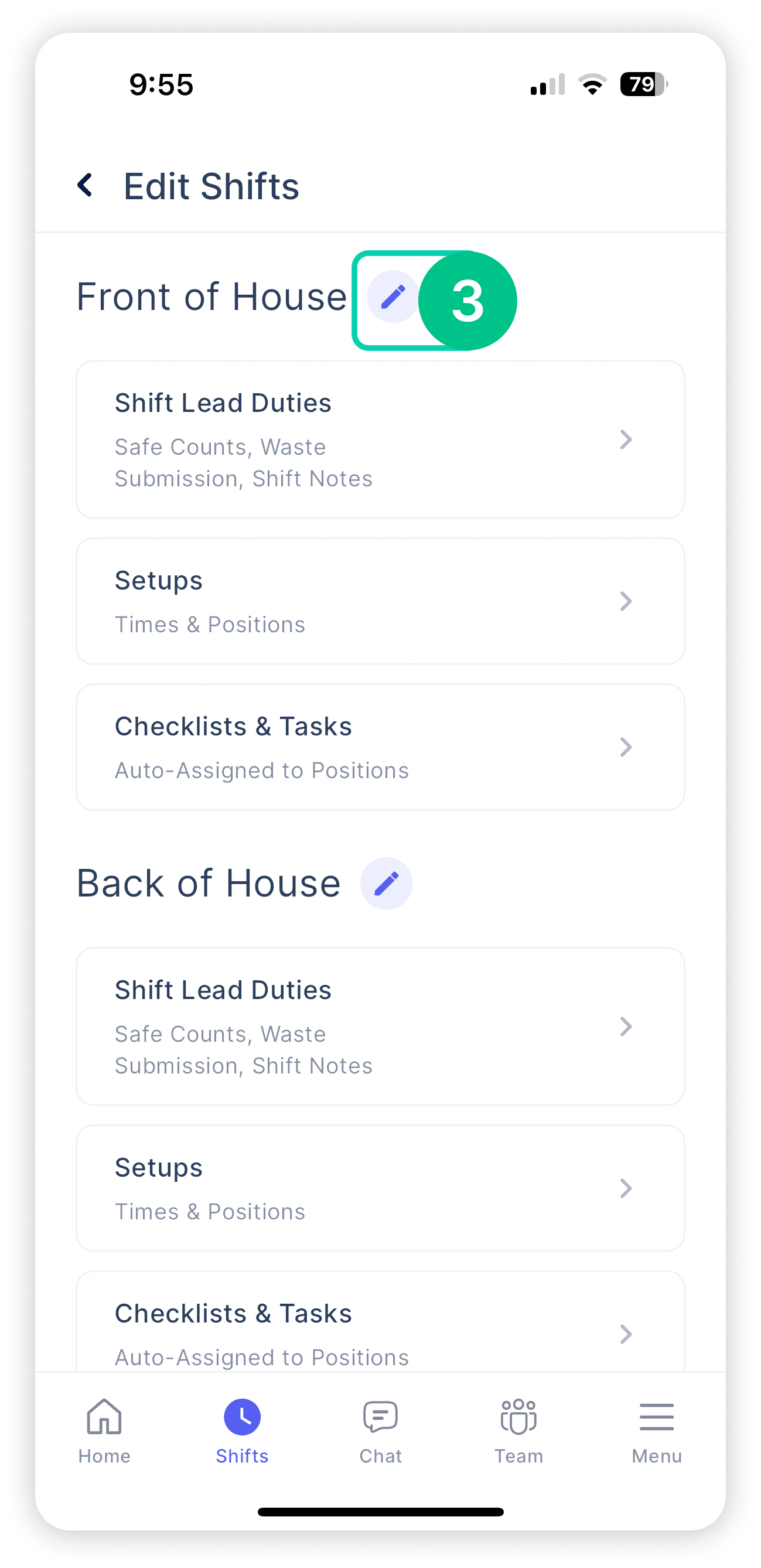 Edit Shifts Timeframes – VSBL