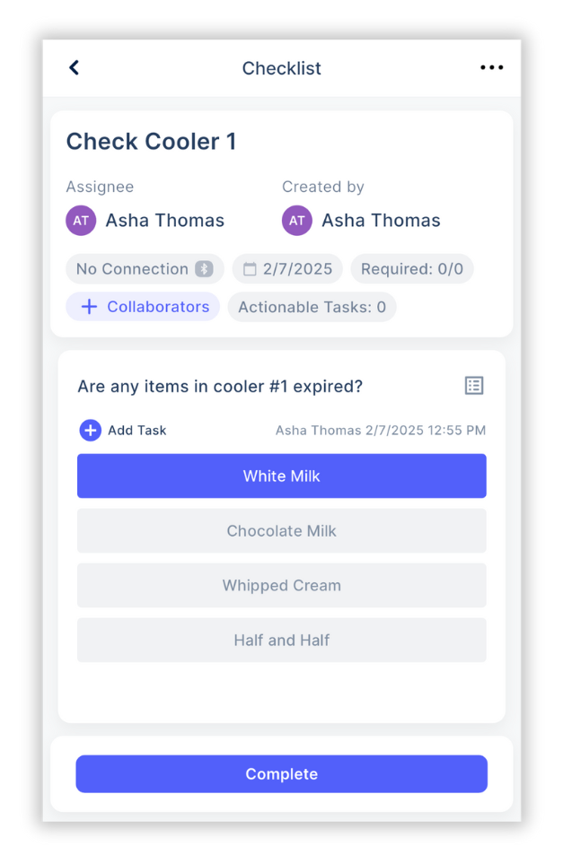 Create a Checklist (Web) – VSBL