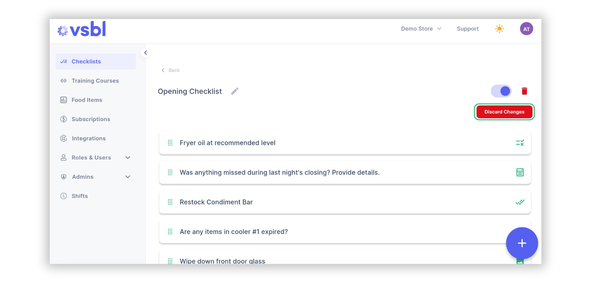 Create a Checklist (Web) – VSBL