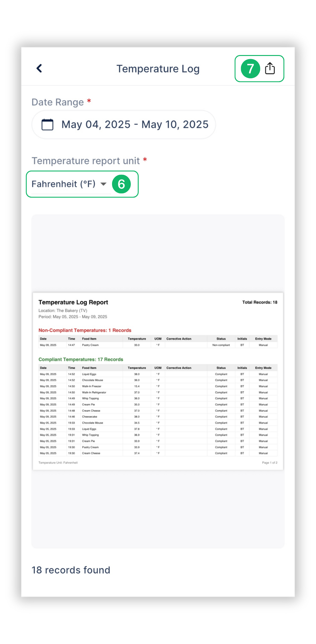 Export Temperature Logs – VSBL