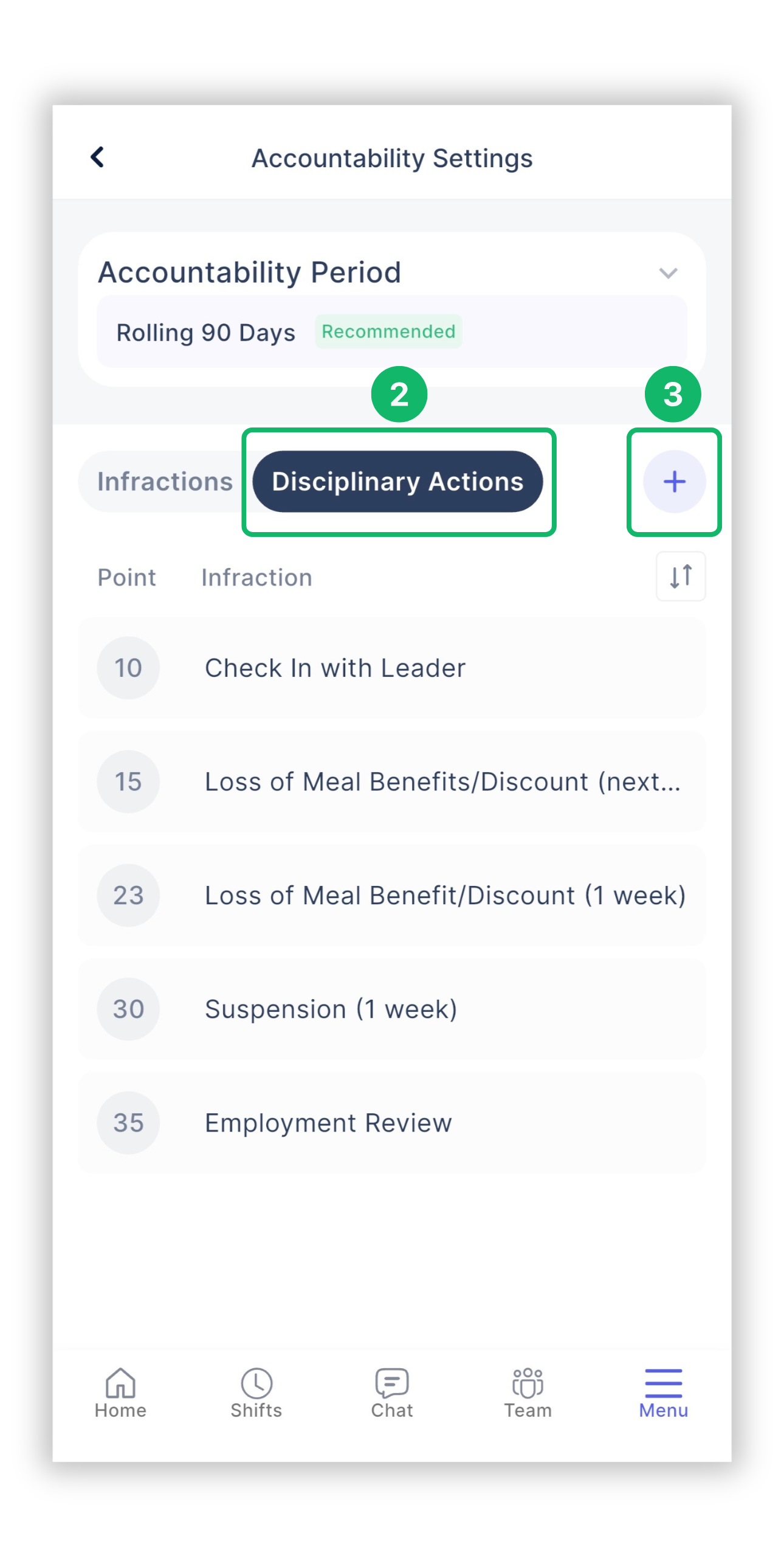 Accountability Settings: Add & Edit Disciplinary Action Types – VSBL