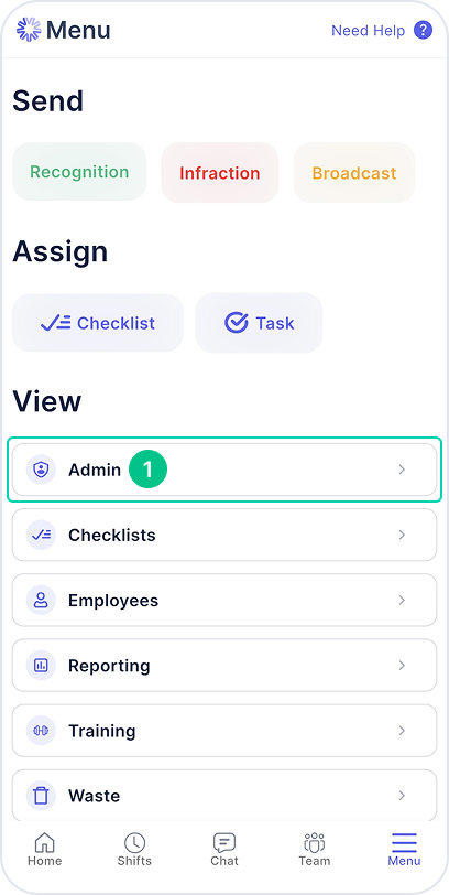 Change a User's Area – VSBL