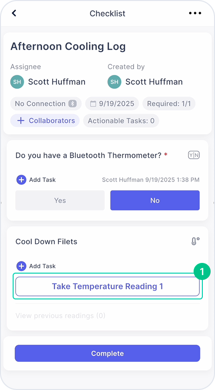Using Cooling Logs in Checklists – KitchenIQ™