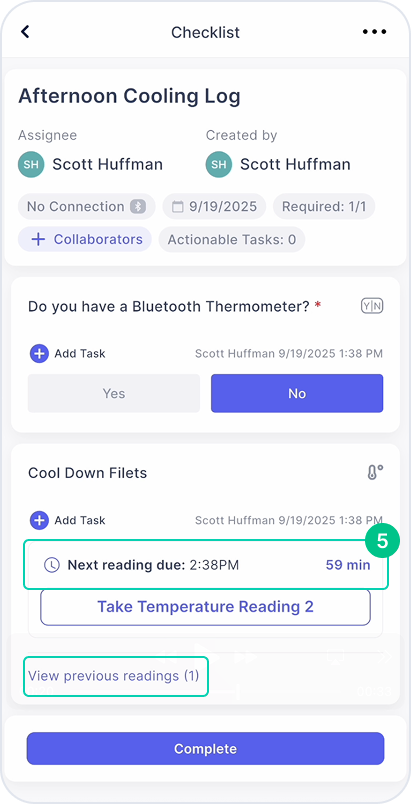 Using Cooling Logs in Checklists – KitchenIQ™
