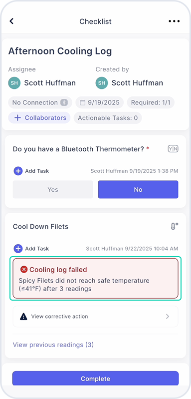 Using Cooling Logs in Checklists – VSBL
